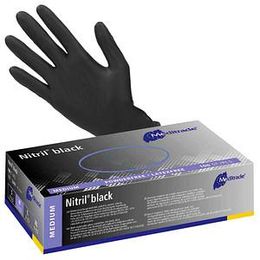 Meditrade® unisex Einmalhandschuhe Nitril® black schwarz Größe M 100 St.