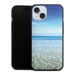 DeinDesign iPhone 15 Handy Premium Silikon H&uuml;lle Handyh&uuml;lle schwarz Case Urlaub Sky Ocean Silikon Premium Case