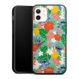 DeinDesign iPhone 12 mini Handy Premium Silikon H&uuml;lle Handyh&uuml;lle schwarz Case Lilo & Stitch Movie Disney Silikon Premium Case
