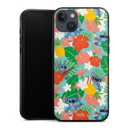 DeinDesign iPhone 14 Plus Handy Silikon H&uuml;lle Case schwarz Handyh&uuml;lle Lilo & Stitch Movie Disney