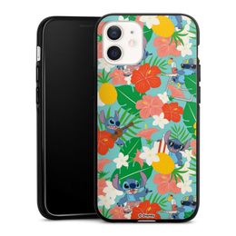 DeinDesign iPhone 12 Handy Silikon H&uuml;lle Case schwarz Handyh&uuml;lle Lilo & Stitch Movie Disney