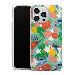 DeinDesign iPhone 13 Pro Handy Silikon H&uuml;lle Case wei&szlig; Handyh&uuml;lle Lilo & Stitch Movie Disney Silikon Case