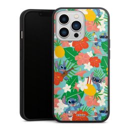 DeinDesign iPhone 13 Pro Handy Premium Silikon H&uuml;lle Handyh&uuml;lle schwarz Case Lilo & Stitch Movie Disney Silikon Premium Case