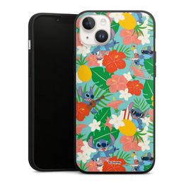DeinDesign iPhone 14 Handy Premium Silikon H&uuml;lle Handyh&uuml;lle schwarz Case Lilo & Stitch Movie Disney Silikon Premium Case