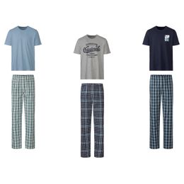 Livergy® Herren Pyjama mit Gummizugbund