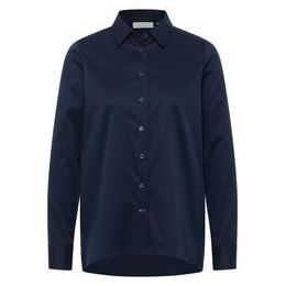 Eterna Soft Luxury Shirt Bluse in navy unifarben, navy, 34