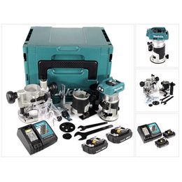 Makita Oberfräse DRT 50 RAJ X2 Akku Multifunktionsfräse 18 V Brushless + 2x Akku 2