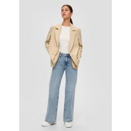 QS Stoffhose Jeans Catie / Slim Fit / High Rise / Wide Leg / Acid Wash Waschung