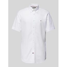 Tommy Hilfiger Regular Fit Business-Hemd mit Label-Stitching