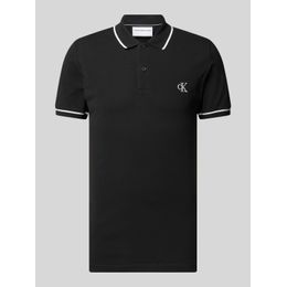 Calvin Klein Jeans Poloshirt mit Label-Stitching