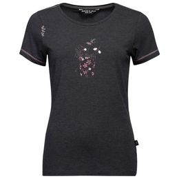 Chillaz - Women's Saile Chalkbag Flower - T-Shirt Gr 34 schwarz/grau