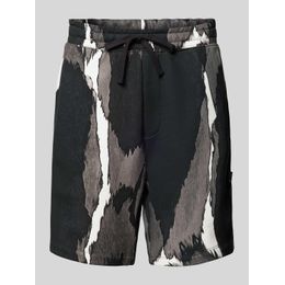 Hugo Regular Fit Shorts mit Allover-Muster Modell 'Daverar'