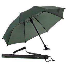 Euroschirm® Stockregenschirm birdiepal® outdoor, mit Schultertragegurt an der Hülle und Kompass am Griff, extrem stabil, grün