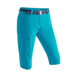 Maier Sports Caprihose Inara slim 3/4 Damen Wanderhose, atmungsaktive Outdoorhose, 3/4 Hose mit 3 Taschen, blau