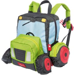 Sigikid Kinderrucksack Traktor, grün|rot|schwarz