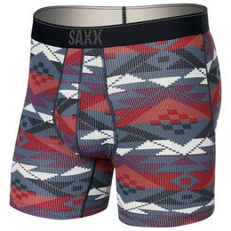 SAXX - Quest Quick Dry Mesh Boxer Brief Fly - Kunstfaserunterwäsche Gr L bunt