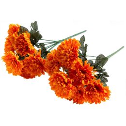 Kunstblume Chrysanthemenstrauß Chrysantheme, Botanic-Haus, Höhe 25 cm, orange