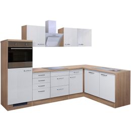 Flex-Well Winkelküche Florenz, wahlweise mit E-Geräten, Gesamtbreite 280x170 cm, weiß