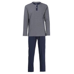 Tom Tailor Pyjama Nebraska (2 tlg) mit cooler Kombi aus Oberteil und Unterteil, blau