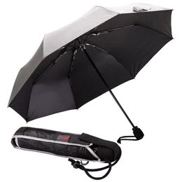 Euroschirm® Taschenregenschirm light trek, silber, mit UV-Lichtschutzfaktor 50+ und integriertem Kompass, silberfarben