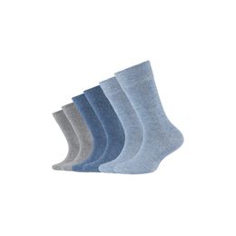 Camano Socken (Packung, 6-Paar) Hoher Anteil an gekämmter Baumwolle, blau