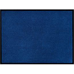Fußmatte Triton, Home Affaire, rechteckig, Höhe: 7 mm, waschbar, Uni-Farben-Design, rutschfest, robust, pflegeleicht, blau