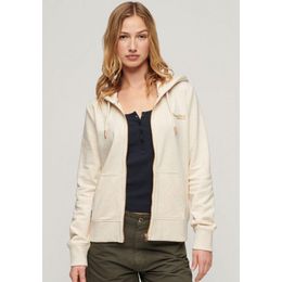 Superdry Kapuzensweatjacke SU-ESSENTIAL LOGO ZIPHOOD UB, beige