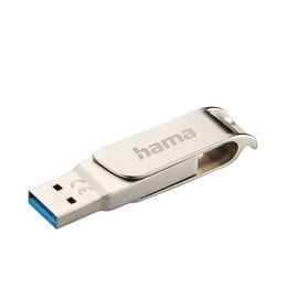 Hama C-Rotate Pro, USB-C 3.1/3.0 USB-Stick (USB 3.1, OTG), silberfarben