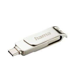 Hama C-Rotate Pro, USB-C 3.1/3.0 USB-Stick (USB 3.1, OTG), silberfarben