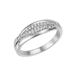 Firetti Fingerring Schmuck Geschenk Silber 925 Silberring Ring glitzernd, mit Zirkonia (synth), silberfarben|weiß