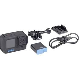 GoPro HERO10 Black Action Cam Touch-Screen, WLAN, GPS, Bildstabilisierung, Zeitraffer, Zeitlupe/Zeitraffer, Zeitlupe, Stoßfest, Staubgeschützt, 5K