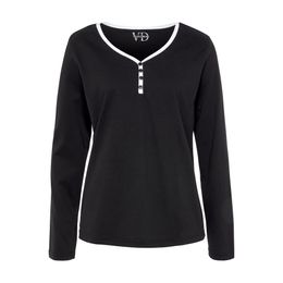 Vivance Schlafshirt 'Dreams' Damen Gr&ouml;&szlig;e XS/S schwarz / wei&szlig;