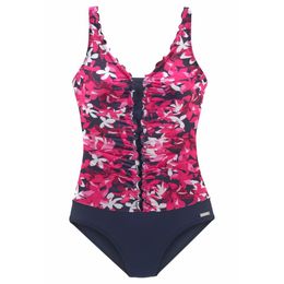 Petite Fleur Badeanzug Damen Gr&ouml;&szlig;e XXL dunkelblau / pink / wei&szlig;