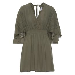 Lascana Kleid Damen Gr&ouml;&szlig;e 44 khaki Sommerkleid
