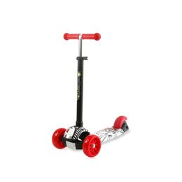 Lorelli Kinderroller Draxter 3 Räder, höhenverstellbar, PU-Leuchträder Fußbremse rot