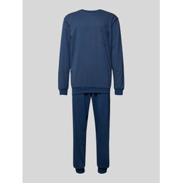 Schiesser Pyjama mit Brusttasche Modell 'Comfort Essentials'