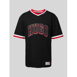 Hugo T-Shirt mit Label-Stitching Modell 'Duava'