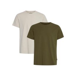 Blend T-Shirt Rundhals T-Shirt 2-er Stück Pack Basic Shirt 4817 in Grau-Grün