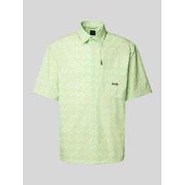 BOSS Green Regular Fit Freizeithemd mit Allover-Print Modell 'Bechno'