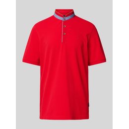 Bugatti Poloshirt mit Stehkragen