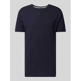 Fynch-Hatton T-Shirt mit Logo-Stitching Modell 'Henley'