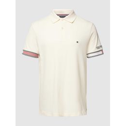 Tommy Hilfiger Slim Fit Poloshirt mit Label-Stitchings Modell 'FLAG CUFF'