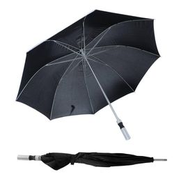 Spetebo Stockregenschirm Regenschirm 125 cm schwarz gerade