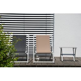Jan Kurtz Rimini Deckchair Liegestuhl Aluminium eloxiert/Kunststoffgewebe Schwarz