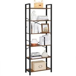 VASAGLE Bücherregal braun, schwarz 66,0 x 30,0 x 186,0 cm