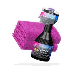 detailmate Dr. Wack A1 HIGH END Spray Wax 500 ml + 2x Edgeless Mikrofasertuch Autoshampoo (Reinigungsmittel