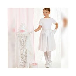 Dalary Partykleid Blumenmädchenkleid Kommunionkleid Dalary DK-335 Weiß