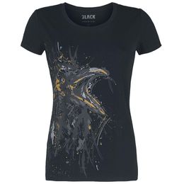 Black Premium by EMP Girl-Shirt mit Sketch Art Raben T-Shirt schwarz in L