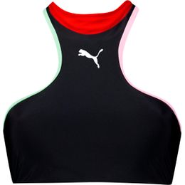 Puma® Bustier-Bikini, Racerback, Logo-Print, für Damen, schwarz, M