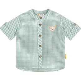 Steiff Freizeithemd, Baumwolle, Stehkragen, für Babys und Kleinkinder, grün, 74